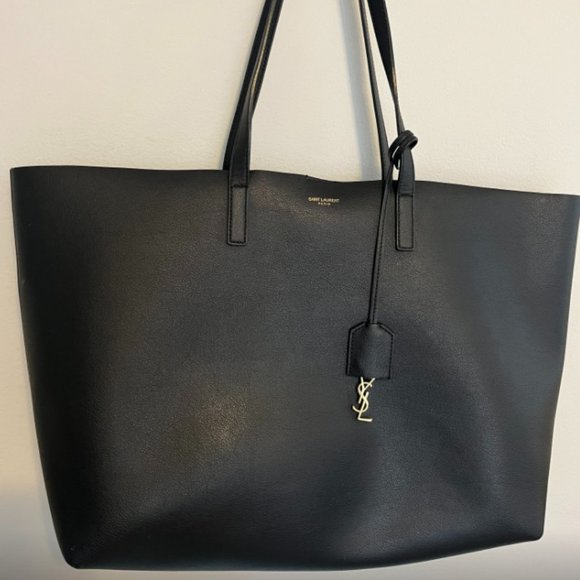 Yves Saint Laurent | Bags | Saint Laurent Large Leather Shopper | Poshmark